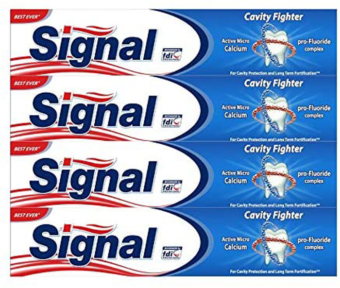Signal Cavity Fighter Toothpaste, 4 x 120 ml - Royal Touch